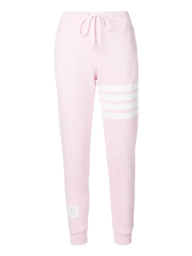 THOM BROWNE Thom Browne Pink 4-Striped Hooded Zip-Up Jacket
